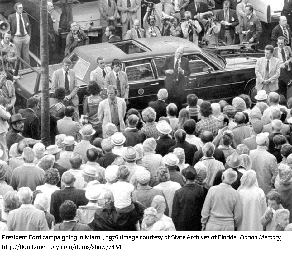 President Gerald Ford made a campaign stop in Miami | Florida ...